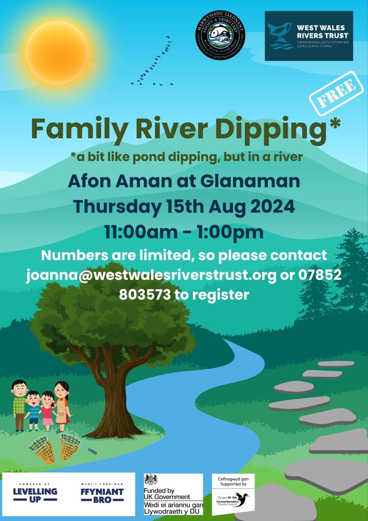 River dipping - Afon Aman, Glanaman | West Wales Rivers Trust